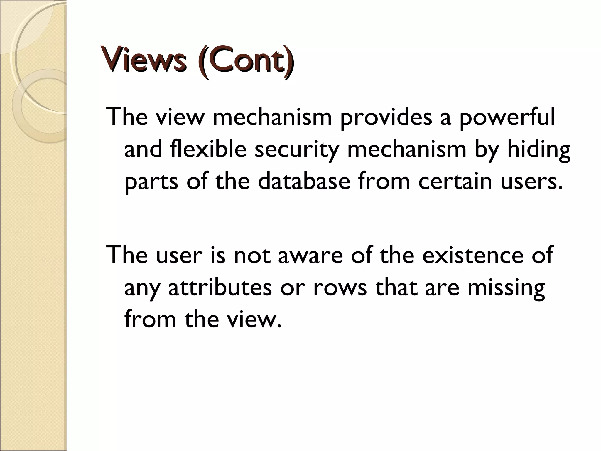 Database security | PPT | Databases | Computer Software and Applications