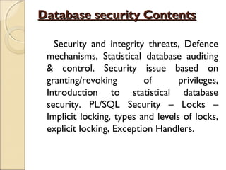 Database security | PPT | Databases | Computer Software and Applications