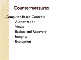 Database security | PPT | Databases | Computer Software and Applications