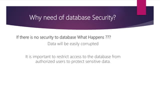 Database security | PPTX
