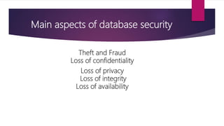 Database security | PPTX