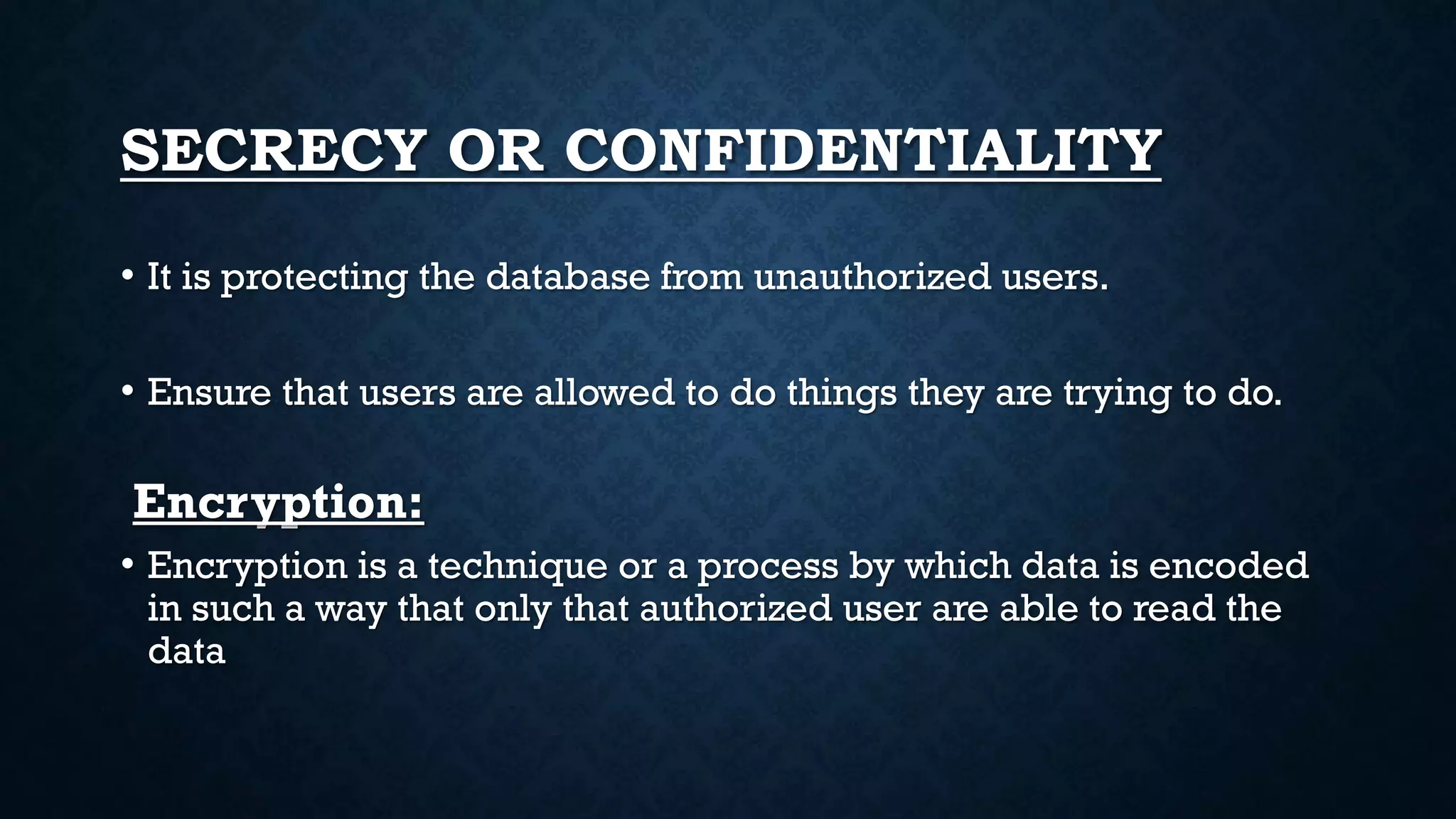 Database security | PPTX
