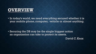 Database security | PPTX