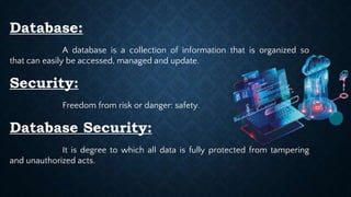Database security | PPTX