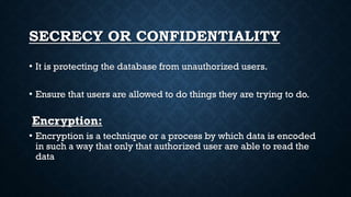 Database security | PPTX