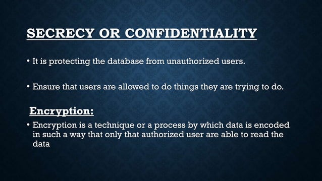 Database security | PPTX | Databases | Computer Software and Applications