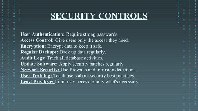 Database security presentation in easy way | PDF