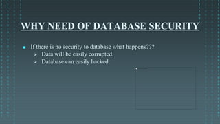 Database security presentation in easy way | PDF