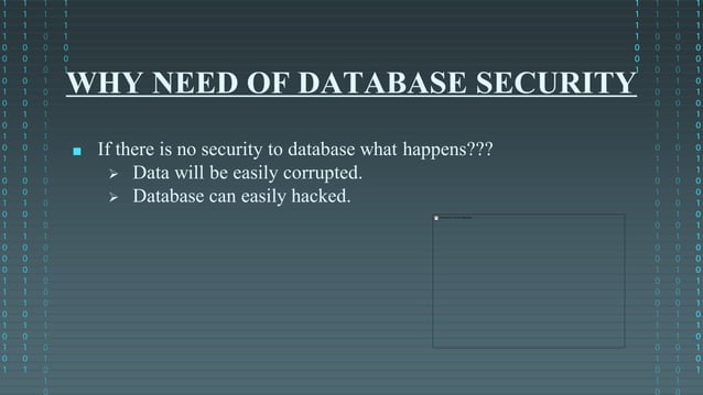 Database security presentation in easy way | PDF