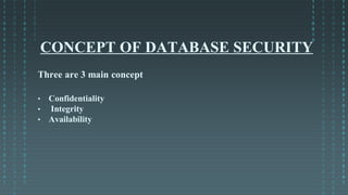 Database security presentation in easy way | PDF