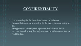 Database security presentation in easy way | PDF