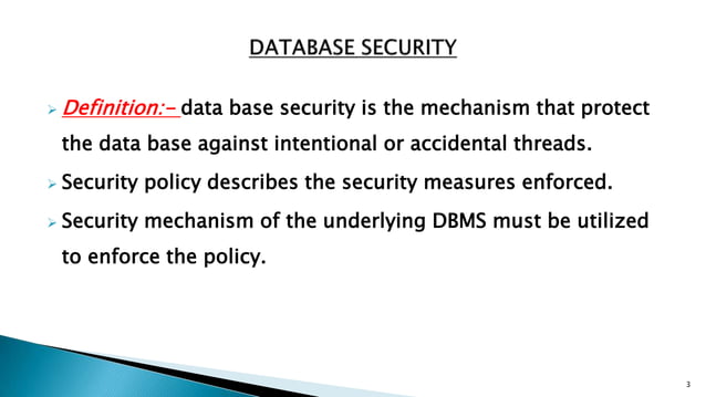 Data base security & integrity | PPTX