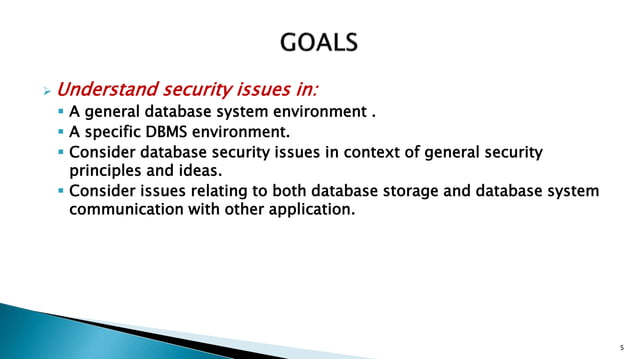 Data base security & integrity | PPTX