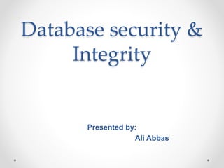 Database security & Integrity presentation.pptx