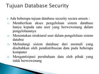 Database security (ppt) | PPT