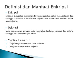 Database security (ppt) | PPTX