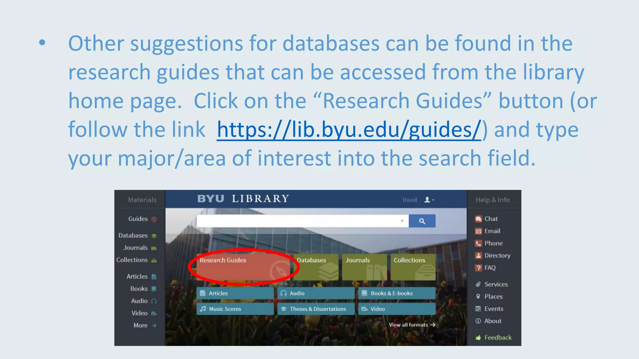 Database selection training | PPTX