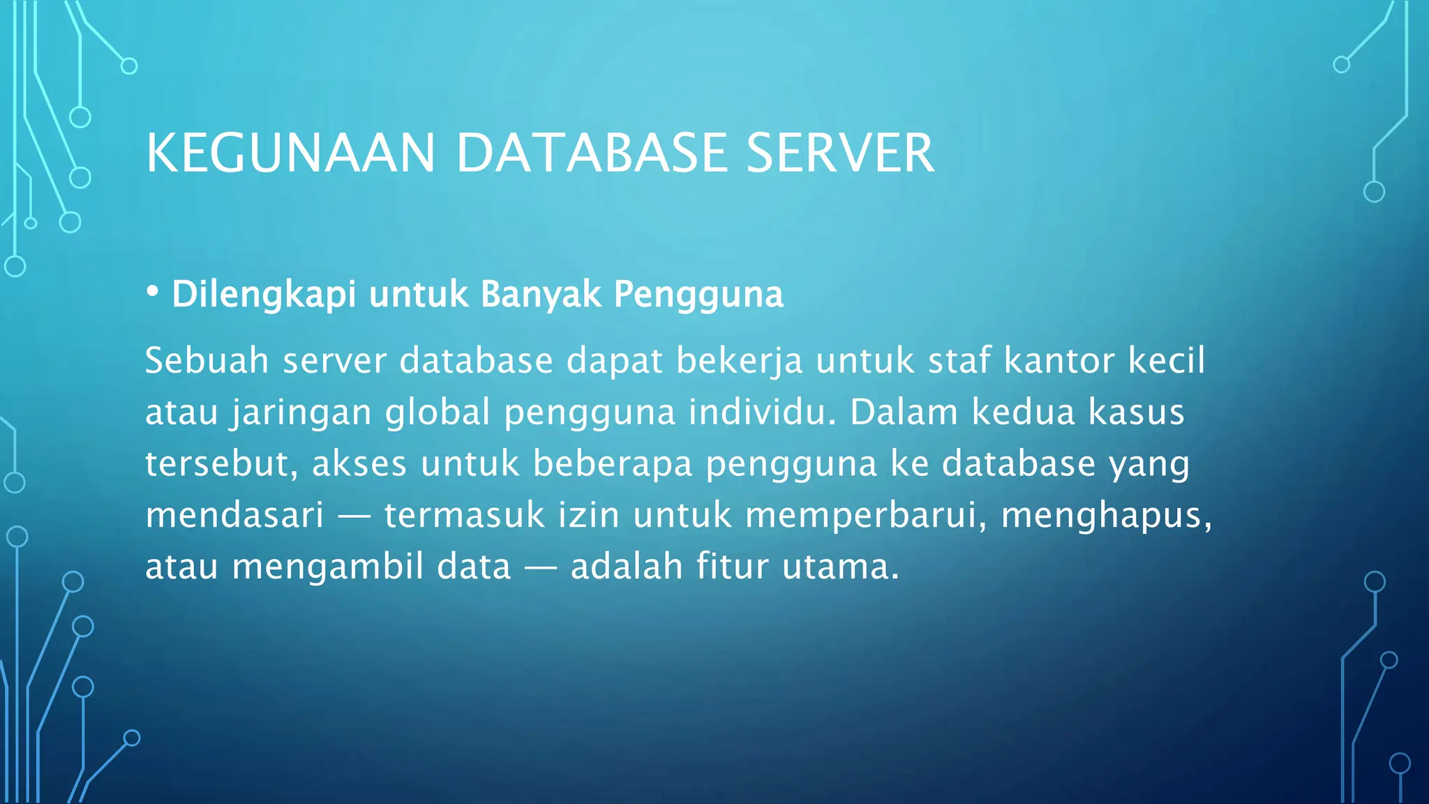 Database server pada Teknologi Komputer Jaringan | PPTX