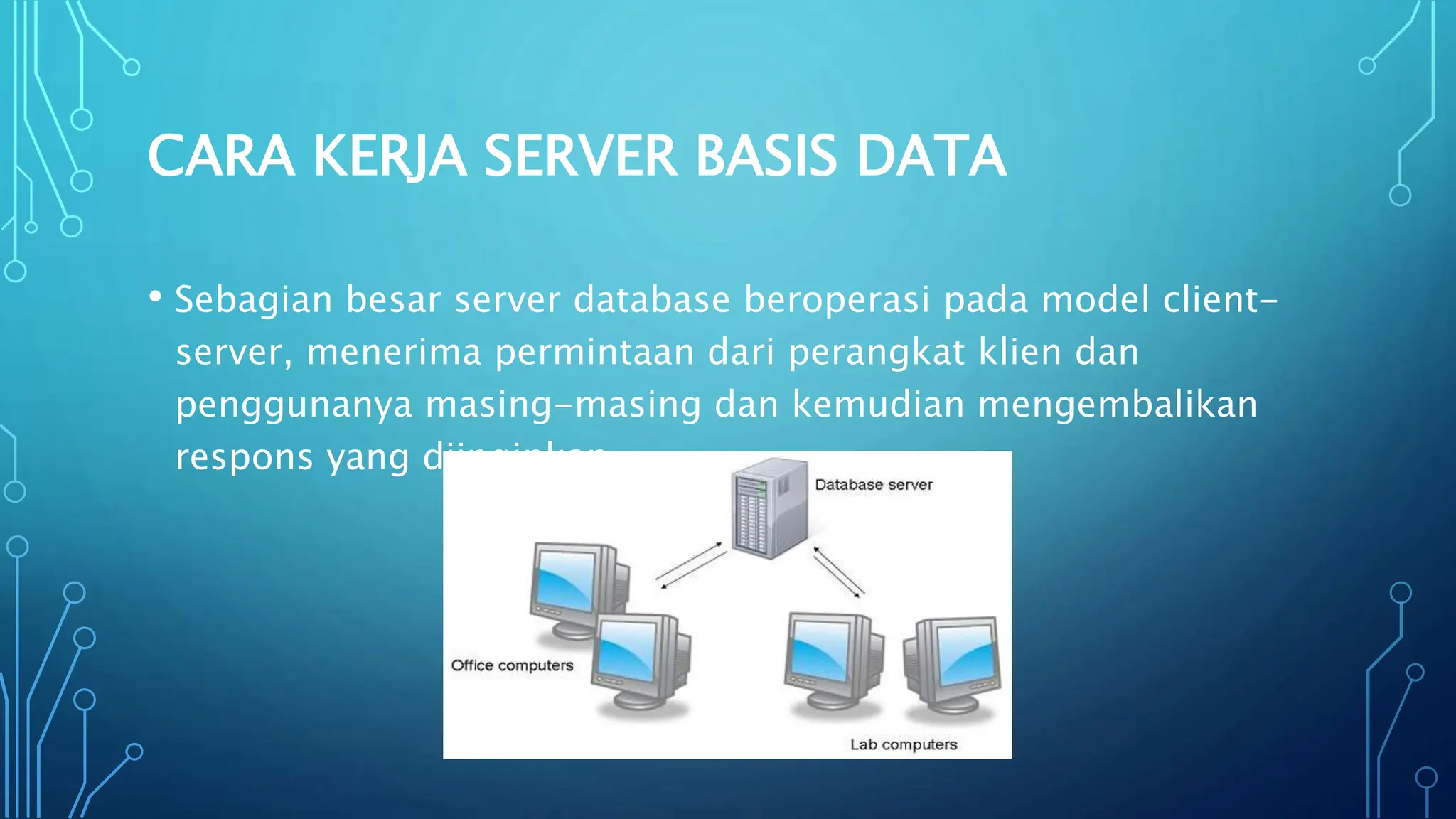 Database server pada Teknologi Komputer Jaringan | PPTX