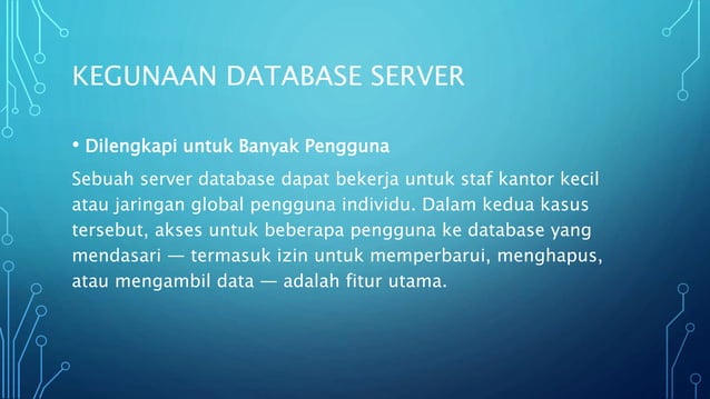 Database server pada Teknologi Komputer Jaringan | PPTX