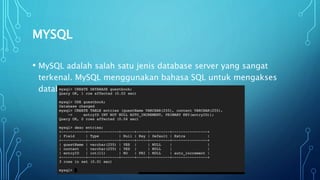 Database server pada Teknologi Komputer Jaringan | PPTX