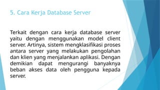 Database Server Administrasi Sistem Jaringan | PPTX