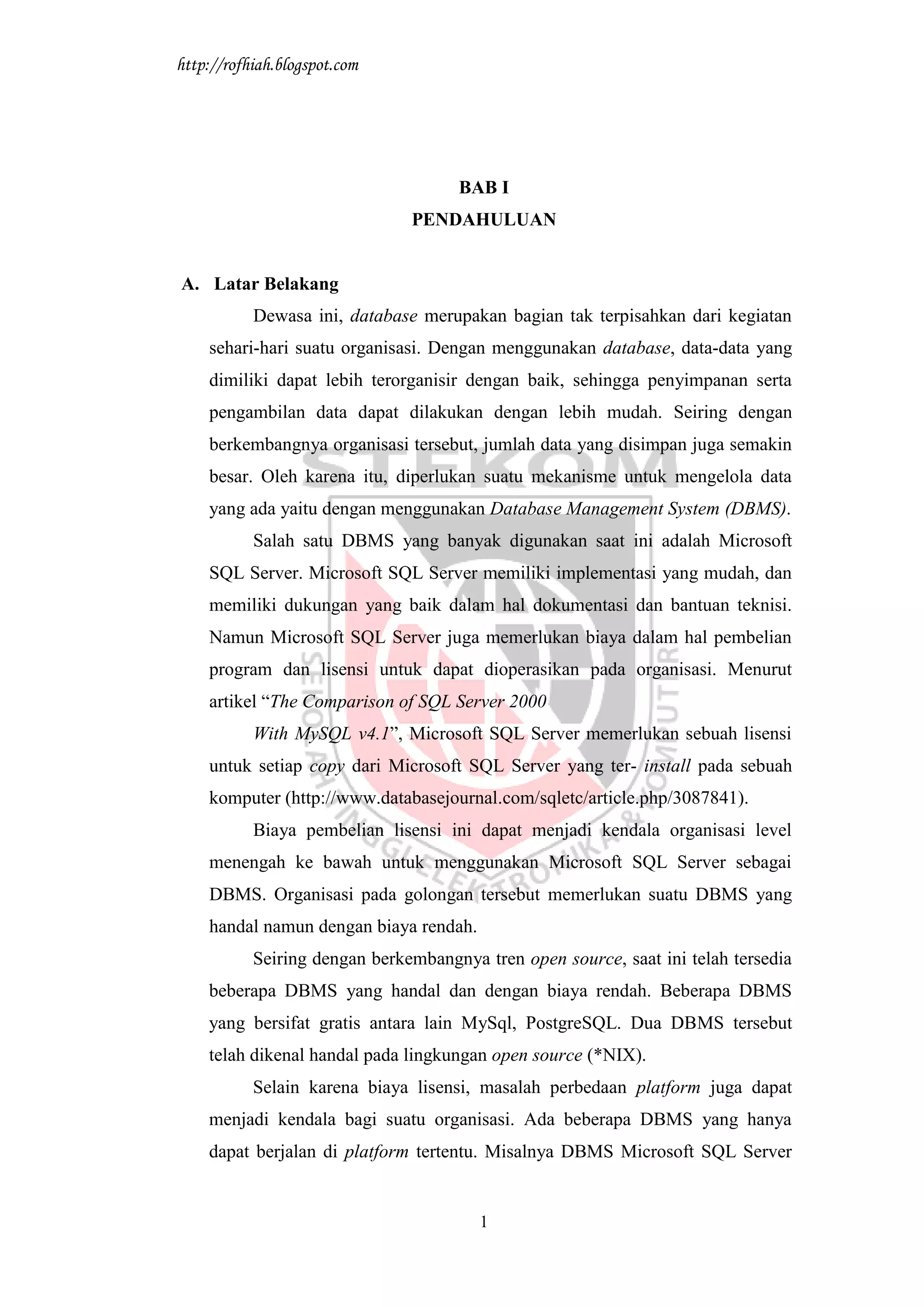 Database server dan manajemennya (DBSM) | PDF