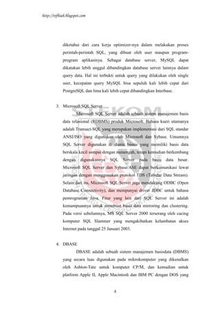 Database server dan manajemennya (DBSM) | PDF