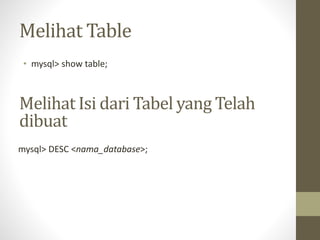 Database dan Samba Server | PPT
