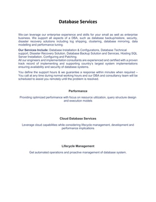 Database services | PDF