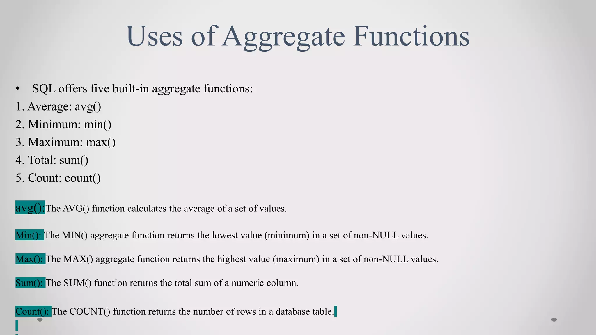 database_set_operations_&_function.pptx | Databases | Computer Software ...