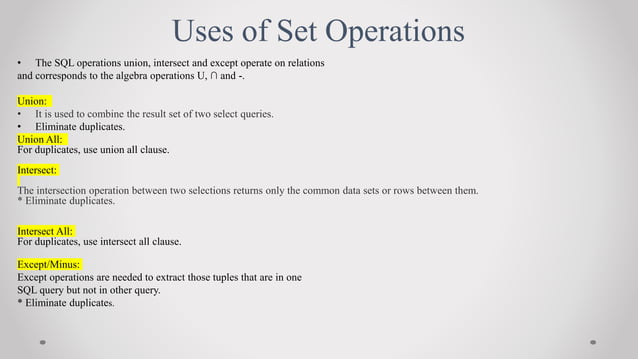 database_set_operations_&_function.pptx | Databases | Computer Software and Applications