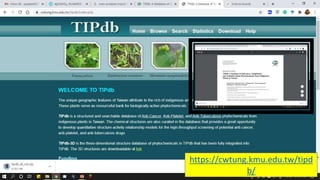 Open-access Databases for Phytochemicals | Drug Discovery | Docking | PPTX