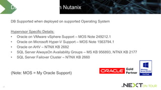 Databases love nutanix | PPTX
