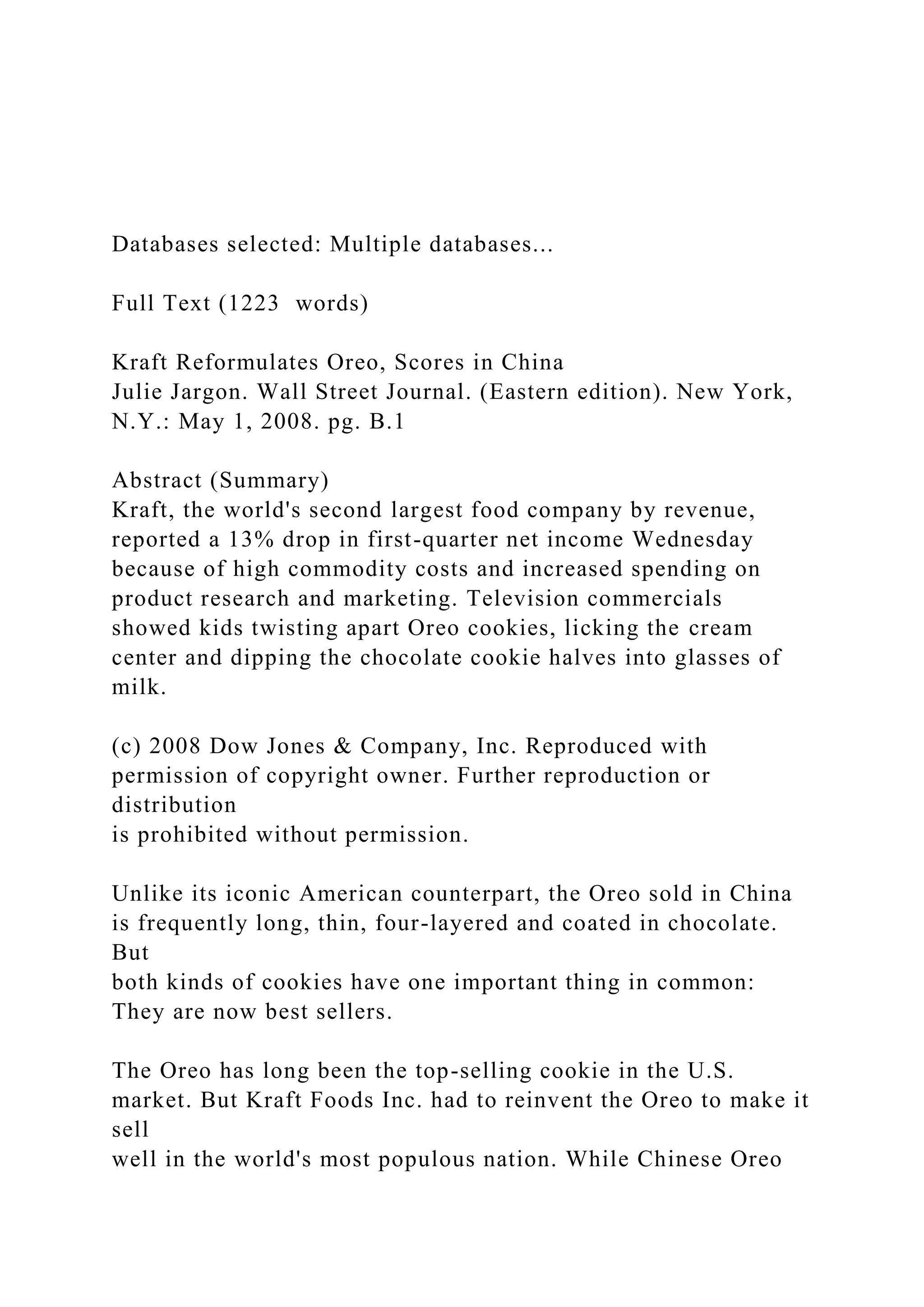 Databases Selected Multiple Databasesfull Text 1223 Docx 