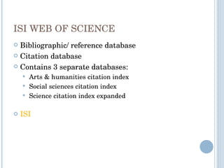 Databases, structuring an academic text and end note | PPT