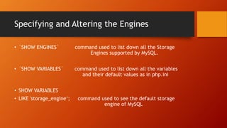 Database storage engines | PPTX