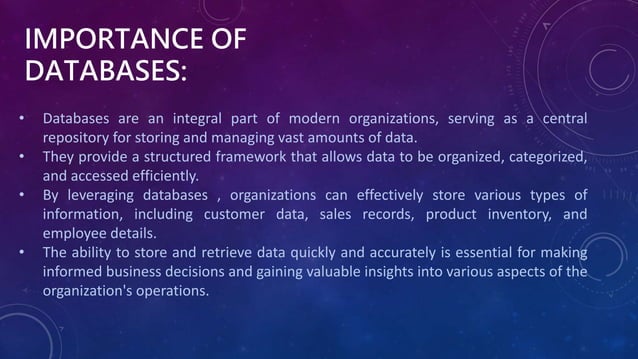 Database Supportpptx Databases Computer Software And Applications