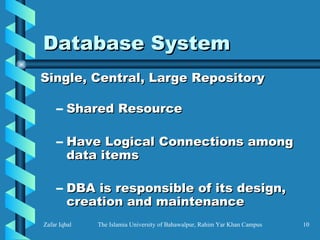 Database System | PPT | Databases | Computer Software and Applications