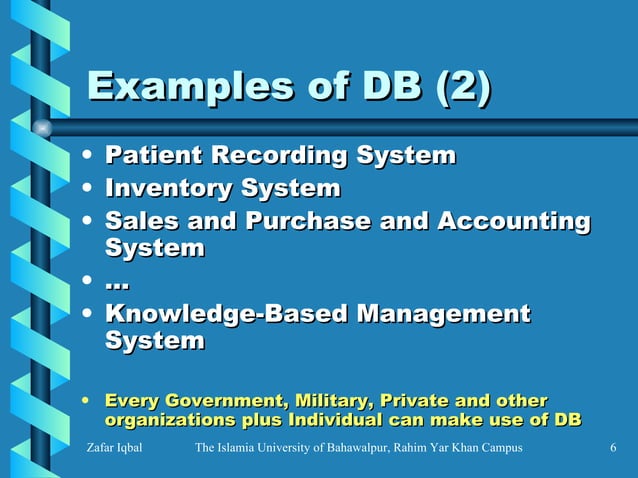 Database System | PPT | Databases | Computer Software and Applications