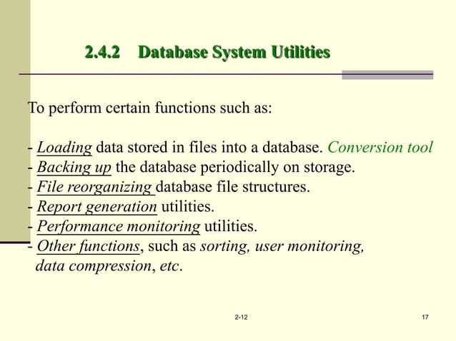 Database system | PPS