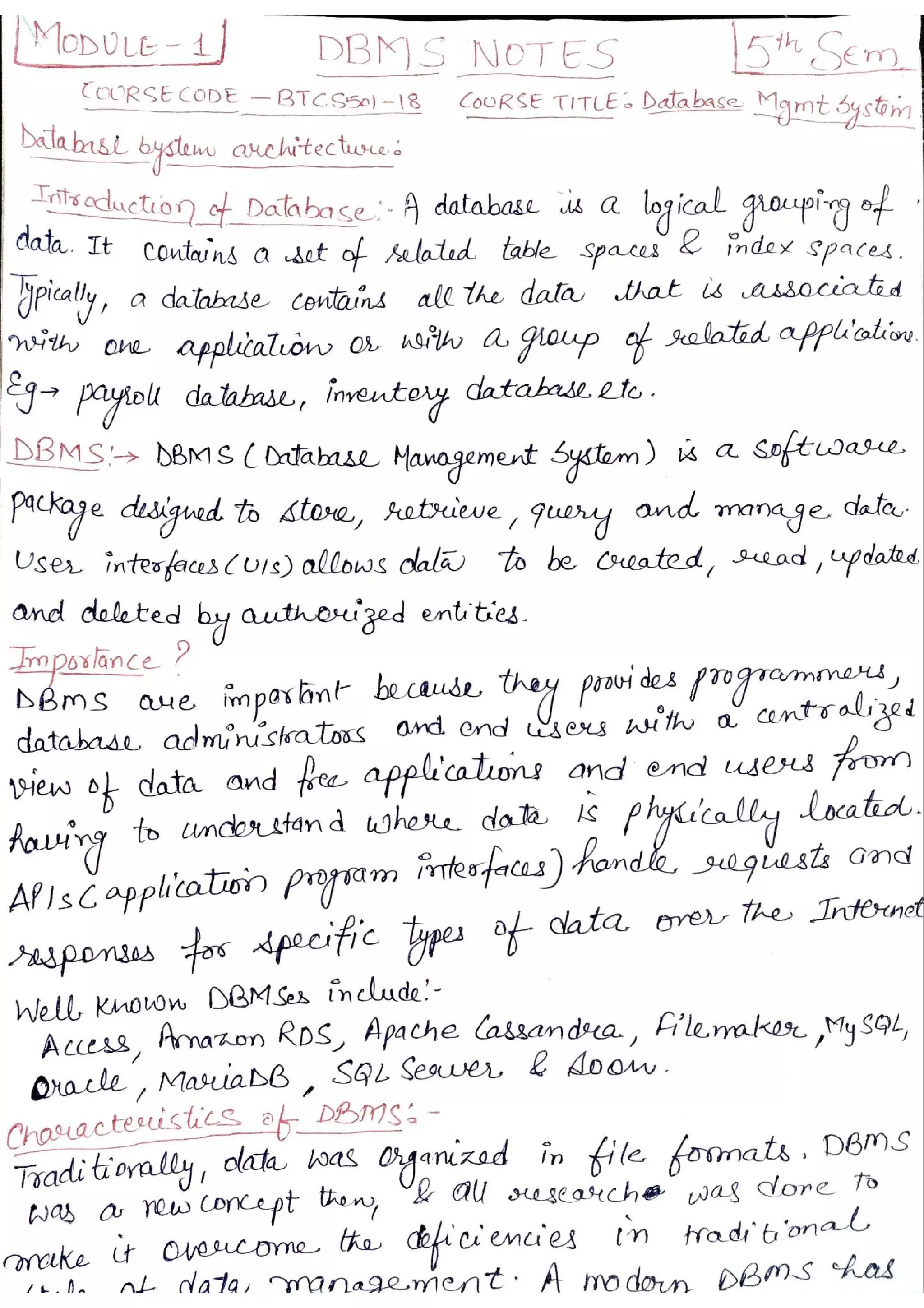 Database system architecture MODULE -1.pdf