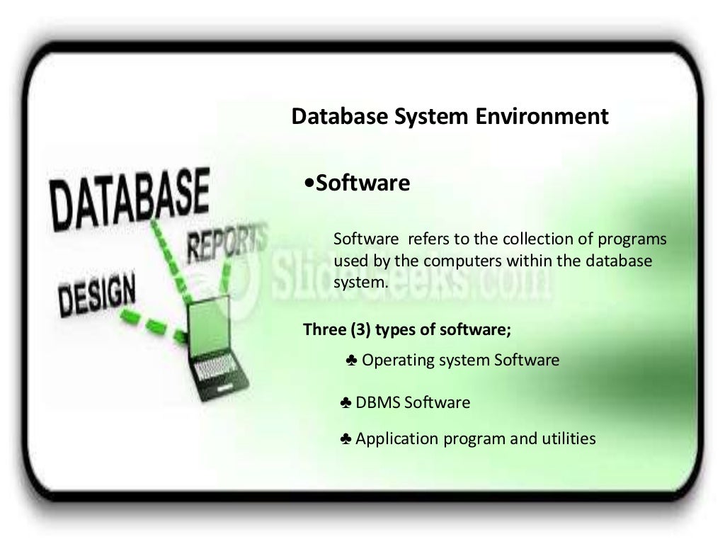 Database system environment ppt.