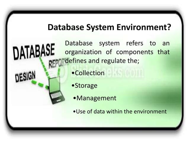 Database system environment ppt. | PPTX