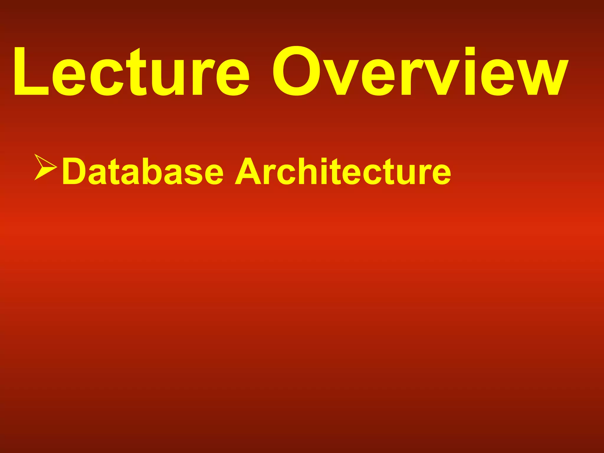 Database Architecture Ppt Databases Computer Software And Applications