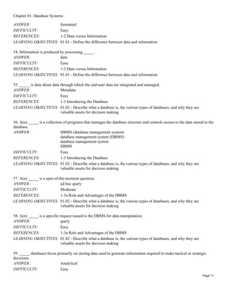 Question Bank: Database Systems, 13th Edition by Carlos Coronel ...