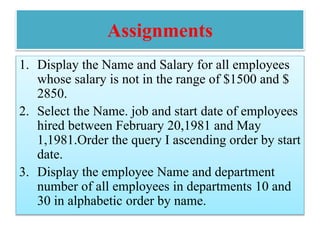 Database systems administration traning 04 | PPT