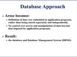 Database systems - Chapter 1 | PPTX