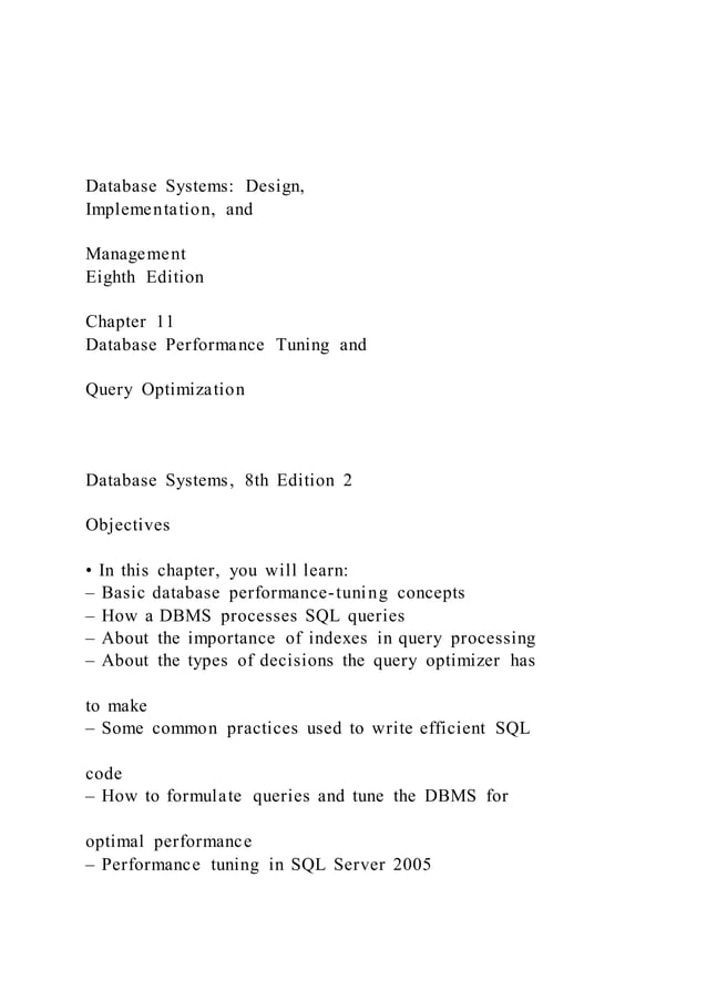 Database Systems Design, Implementation, and Management | DOCX | Databases | Computer Software ...