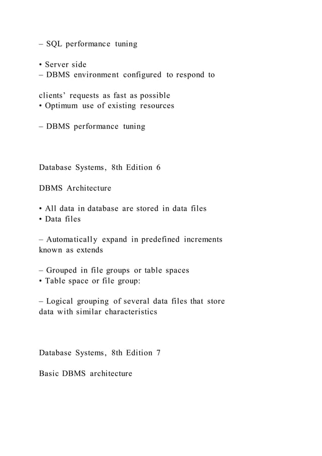 Database Systems Design Implementation And Management Docx Databases Computer Software